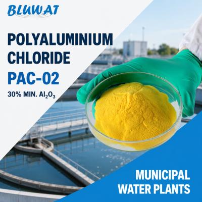 China PAC-02 Polyaluminium Chloride with 45-85% Basicity and 30% Min. Al2O3 Content for Municipal Water Plants for sale