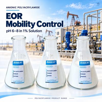China Anionic Polyacrylamide APAM pH 6-8 in 1% Solution for EOR Mobility Control in 25kg Kraft Paper Bag for sale