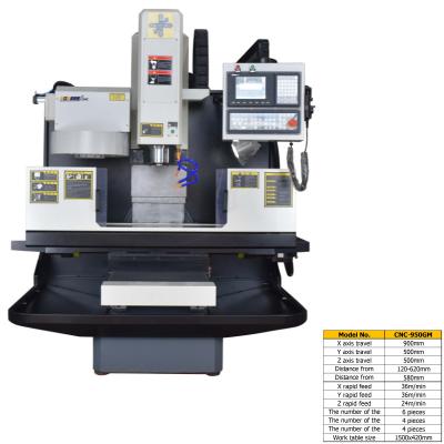 China 900mm X Axis Travel Milling CNC Vertical Machine 1500x420mm Long Work Table for sale