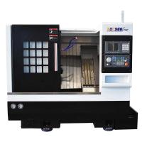China Slant Bed Metal Cnc Lathe Machine High Presion Overall 45° Bed Form And Slope for sale