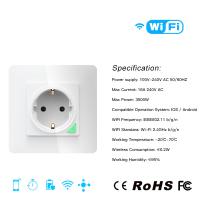 China 100-240V EU StandardSmart Wifi Socket Plug Support Amazon Alexa Google Home Smart Plug for sale