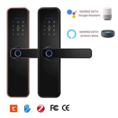 China Fingerprint Cylinder Smart Wifi Door Lock Double Tuya Access Wifi Fingerprint Door Lock for sale