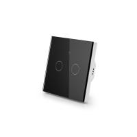 China Amazon Alexa And Google Home Control Smart Wall Light Switch Tempered Glass Touch Screen for sale