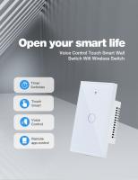 China US Standard Dustproof and Waterproof 1gang White Black Wifi touch Switch for Smart Home Automation for sale
