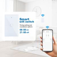 China US Standard Dustproof and Waterproof 1gang White Black Wifi touch Switch for Smart Home Automation for sale