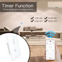 China Touch Glass Panel General Type 1/2/3/4 Gang Wifi Light Switch Smart Home 10A 90-260V for sale
