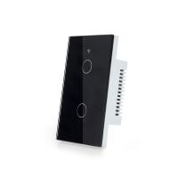 China 110V-240V Tuya Smart Wifi 2 Gang Light Switch Alexa Compatible Light Switches for sale