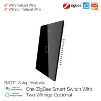 China Zigbee Smart Wifi Wall Switch No Neutral Touch Glass Screen Panel for sale