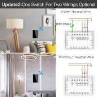 China Zigbee Smart Wifi Wall Switch No Neutral Touch Glass Screen Panel for sale