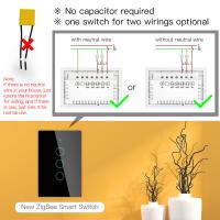 China No Neutral Wire No Capacitor Zigbee 3.0 Smart Wifi Wall Switch With Remote Control for sale