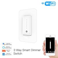 China Voice Control White 3 Way Wifi Smart Dimmer Switch for sale