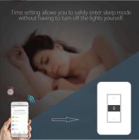 China Home Automation Apple HomeKit Wifi Three Way Dimmer Switch 90-110v Remote Control Wireless for sale
