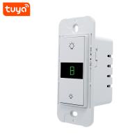 China Home Automation Apple HomeKit Wifi Three Way Dimmer Switch 90-110v Remote Control Wireless for sale