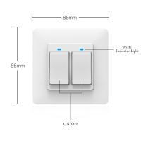 China WIFI 2 Gang Smart Switch No Neutral for sale