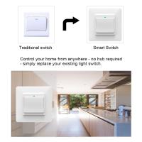 China EU UK Standard Tuya Smart Life WiFi Light Switch 10A 1 Gang Light Switch With LED Indicator for sale