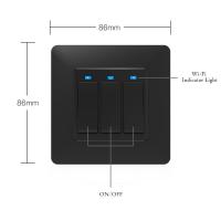 China EU UK Standard Life App Smart Wifi Wall Switch White Black 3 Gang 2 Way Wifi Light Switch for sale