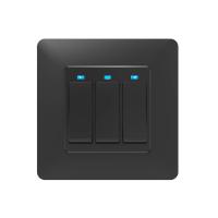 China EU UK Standard Life App Smart Wifi Wall Switch White Black 3 Gang 2 Way Wifi Light Switch for sale