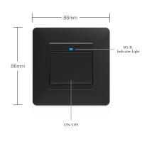China Tuya Light 1 Gang Push Button Smart Wifi Wall Switch OEM Compatible With Alexa / Google Home for sale