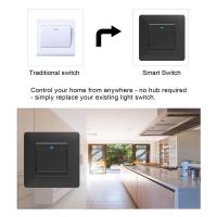 China Tuya Light 1 Gang Push Button Smart Wifi Wall Switch OEM Compatible With Alexa / Google Home for sale