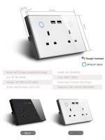 China UK Smart WiFi Wall Socket With USB Socket Charger for sale