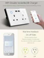 China UK Smart WiFi Wall Socket With USB Socket Charger for sale