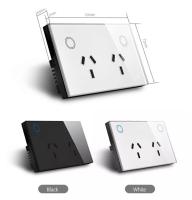 China AU/US Standard Smart Wall Socket Outlet With Glass Panel Touch Power Point SAA Approval for sale