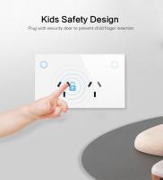 China AU/US Standard Smart Wall Socket Outlet With Glass Panel Touch Power Point SAA Approval for sale