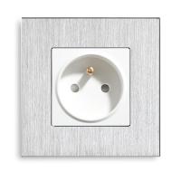 China 250V 13A Wall Smart Wifi Socket Plug With Single Crystal Glass Frame French Outlet Plug for sale