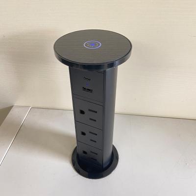 China Electrical Lifting SDK Smart Wifi Socket Plug Hidden Pop Up Outlet With Wireless Charge for sale