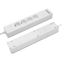 China Power Strip 4 EU Smart Wifi Socket Plug 4 USB Tuya Voice Control With Alexa Google Home for sale