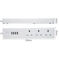 China Universal Electrical 10A Tuya Wifi Smart Plug Fast Charging Extension UK 4 Plug + 4 USB for sale