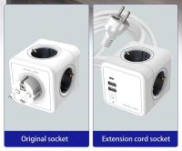 China USB+Type-C European Travel Smart Wifi Socket Plug 240 Volt Cube Power Outlet for sale