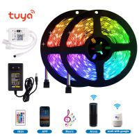 China RGB 5m 10 Meter LED Strip Lights With Remote 5050 1800lm IR 44 Keys for sale