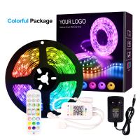 China RGB 5m 10 Meter LED Strip Lights With Remote 5050 1800lm IR 44 Keys for sale