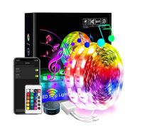 China Alexa and Google Assistant Full color smart light strip Segmented Color Control DC5V for sale
