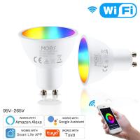 China RGBW Wifi Bulb 5W GU10 Smart LED Light Bulbs Works with Alexa Google Home for sale