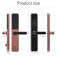 China Biometric Smart Wifi Door Lock With Handle Keyless Entry Door Lock With Fingerprint for sale
