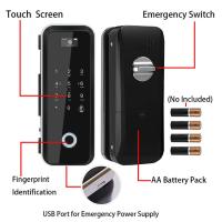 China SHUWEI Password IC Card Wifi Sliding Door Lock WiFi Electronic Glass Door Lock for sale