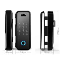 China SHUWEI Password IC Card Wifi Sliding Door Lock WiFi Electronic Glass Door Lock for sale