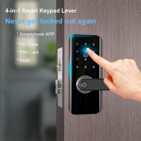 China Home Security Fingerprint Smart Wifi Door Lock Keyless Entry Door Lock With Keypad IC Card For for sale