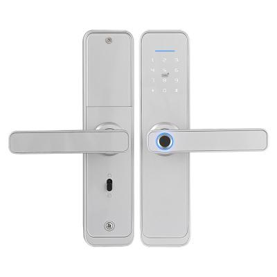 China Tuya APP Unlock Smart Electronic Door Lock Support For Fingerprint Password IC Card for sale