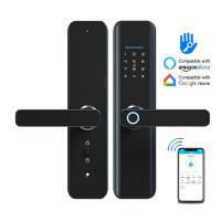 China Waterproof Tuya App Electric Smart Wifi Door Lock Biometric Fingerprint for sale