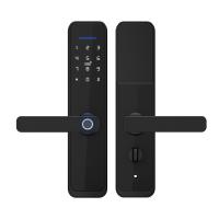 China Electric Tuya APP Smart Wifi Door Lock Digital Biometric Fingerprint Door Lock for sale