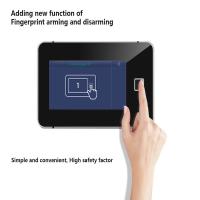 China Voice LCD WiFi GSM SIM Smart Home Security Full Touch Screen Fingerprint Unlocking Alarm System for sale