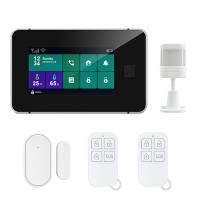 China Voice LCD WiFi GSM SIM Smart Home Security Full Touch Screen Fingerprint Unlocking Alarm System for sale