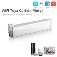 China Compatible Alexa Tuya smart curtain motor Wireless App or Automate Timer Control Google Home IFTTT for sale
