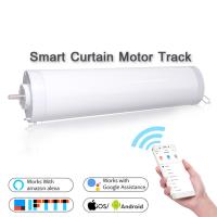 China Retro Remote Control Alexa Smart Curtain Motor With DIY Tracks Smart Home Curtain Opener for sale