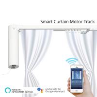 China Retro Remote Control Alexa Smart Curtain Motor With DIY Tracks Smart Home Curtain Opener for sale