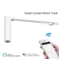 China Retro Remote Control Alexa Smart Curtain Motor With DIY Tracks Smart Home Curtain Opener for sale