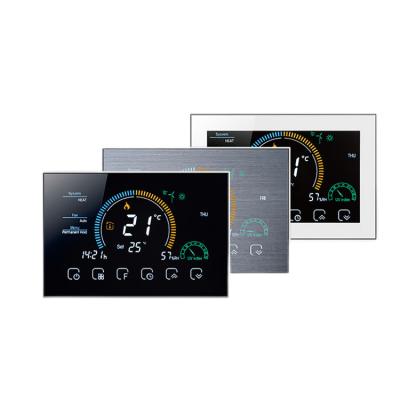 China Tuya Alexa And Google Home Wi-Fi Room Smart Wireless Thermostat With Touchscreen Color Display for sale